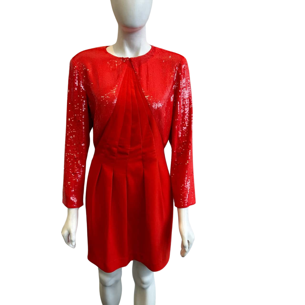 Reiss Women's Size 12 Sequined Mini Dress Red (s) - Used Very Good ...