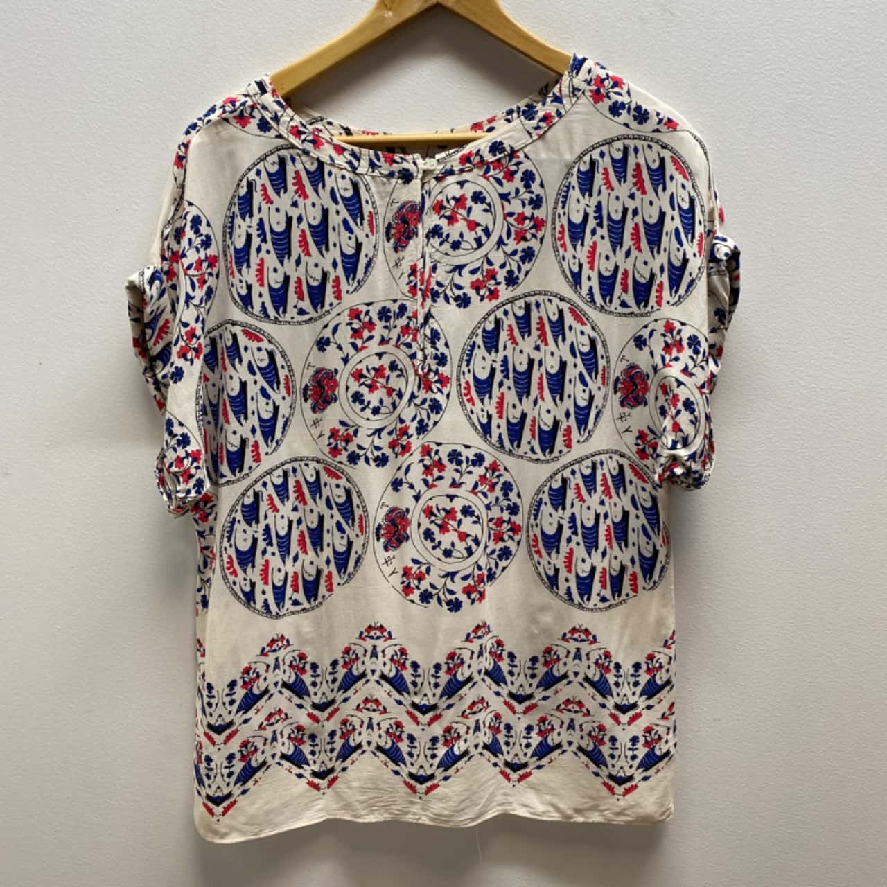 Country Road Womens White Pattern Top (s)