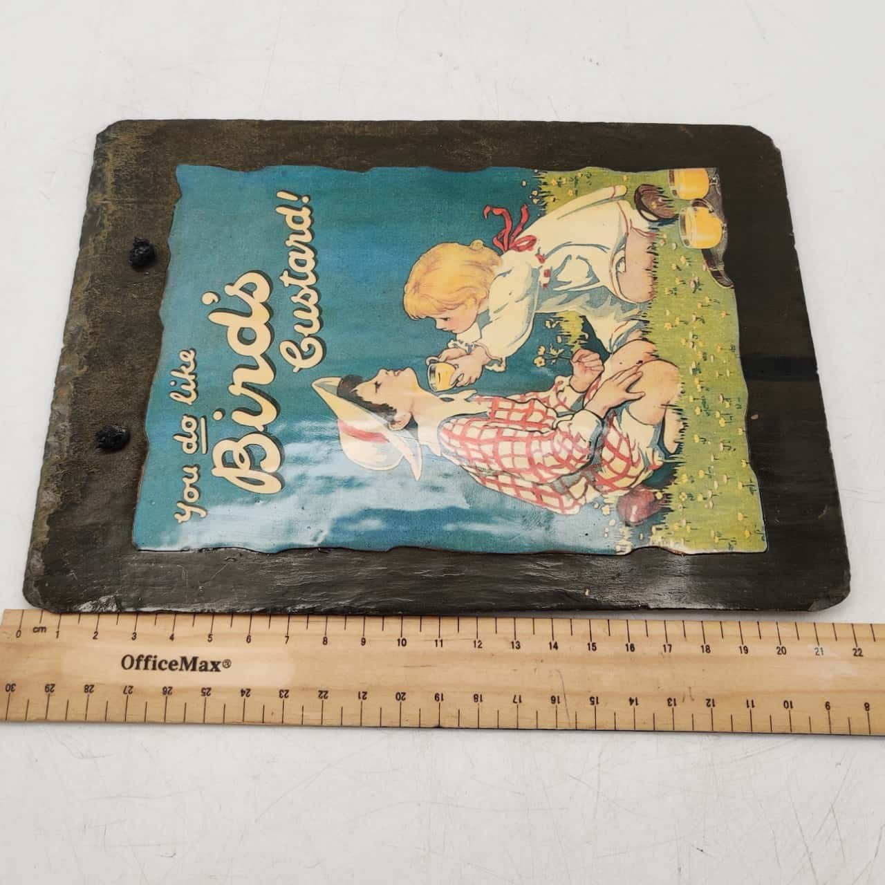 Decoupage Slate Pictures - Bird's Custard Decorative Mini Poster ...