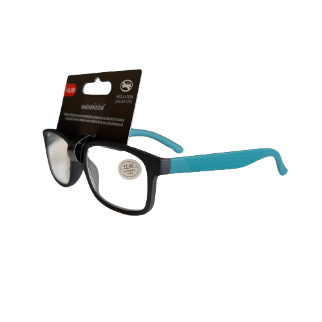 New MagniVision Unisex Stylish Reading Glasses +2.5 Aqua Frame #293