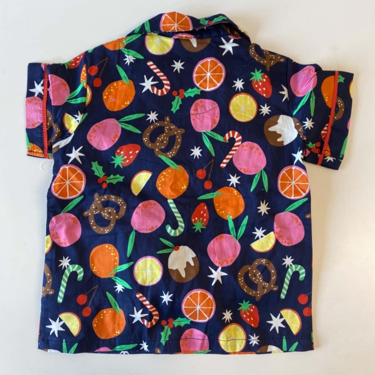Cotton On Kids Size 3 Navy Christmas Pattern Summer Pyjamas - New With Tags