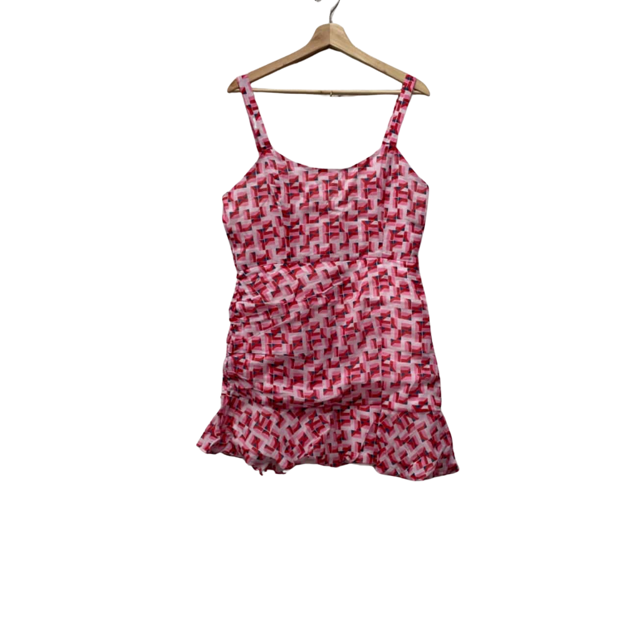 TALULAH Womens Sweet Geo Print Size 14 / L Mini Dress Pattern / Pink (s)