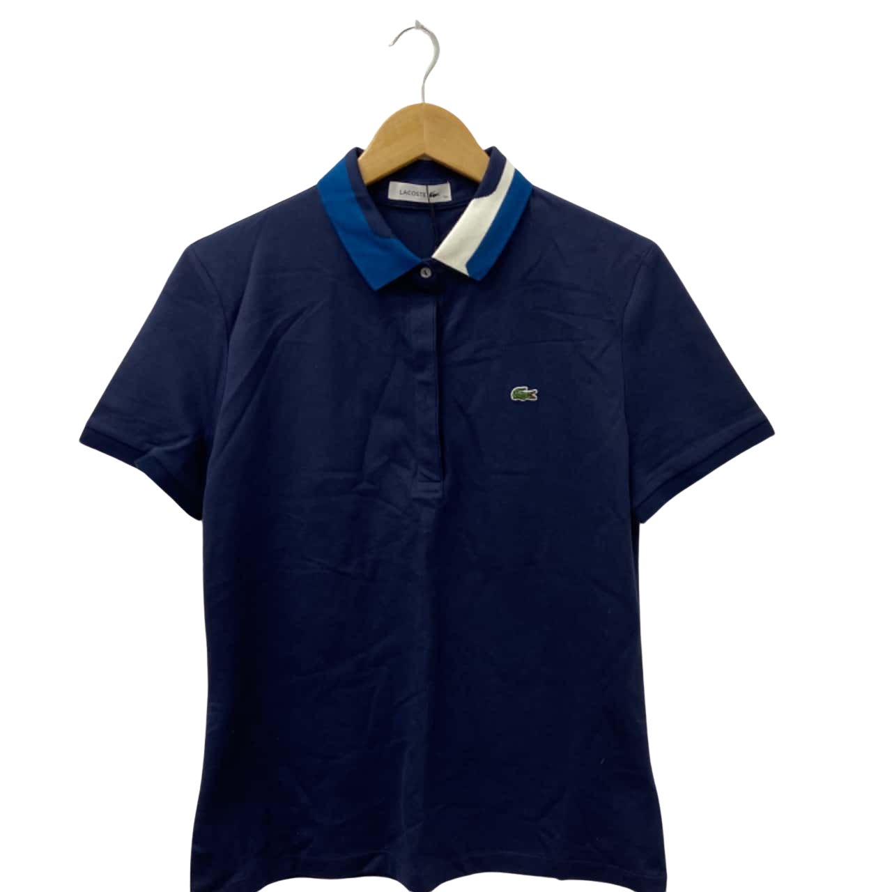 NEW Lacoste Mens Size 44 Navy Blue Polo Shirt
