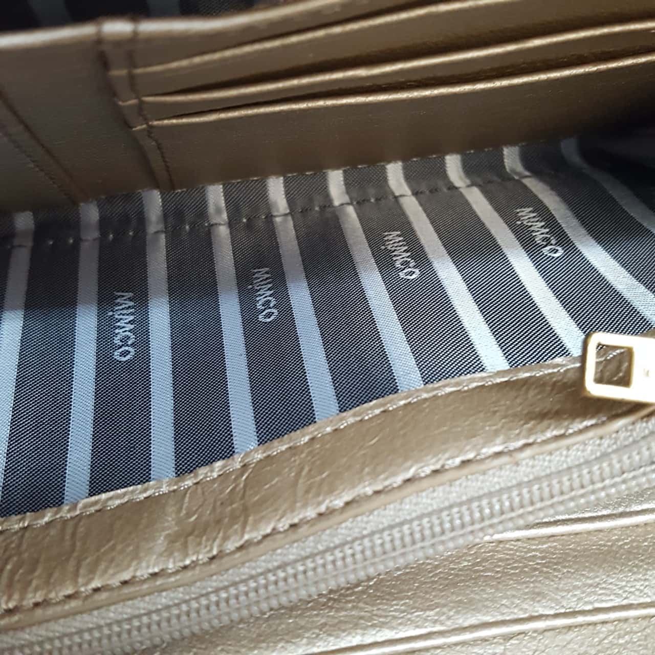 Mimco Black Leather Women's Purse with Gold hardware (s)