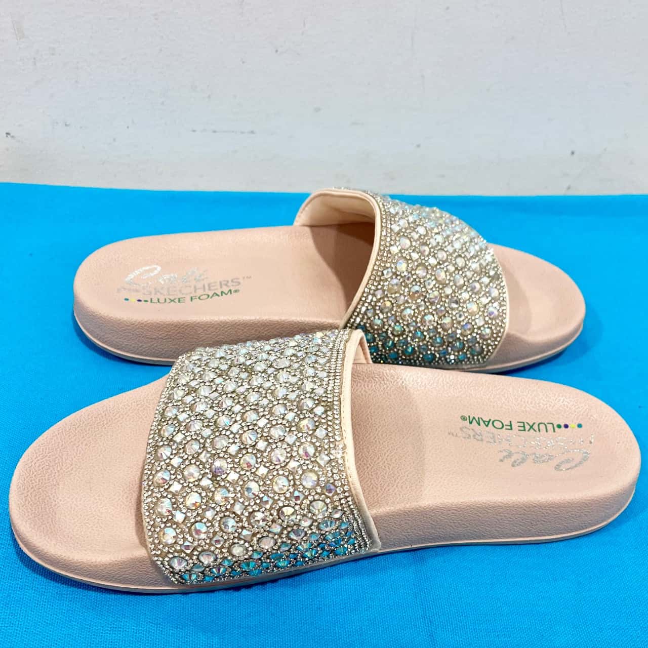 Skechers Cali Pop Ups Blush Slides Size 39(s)