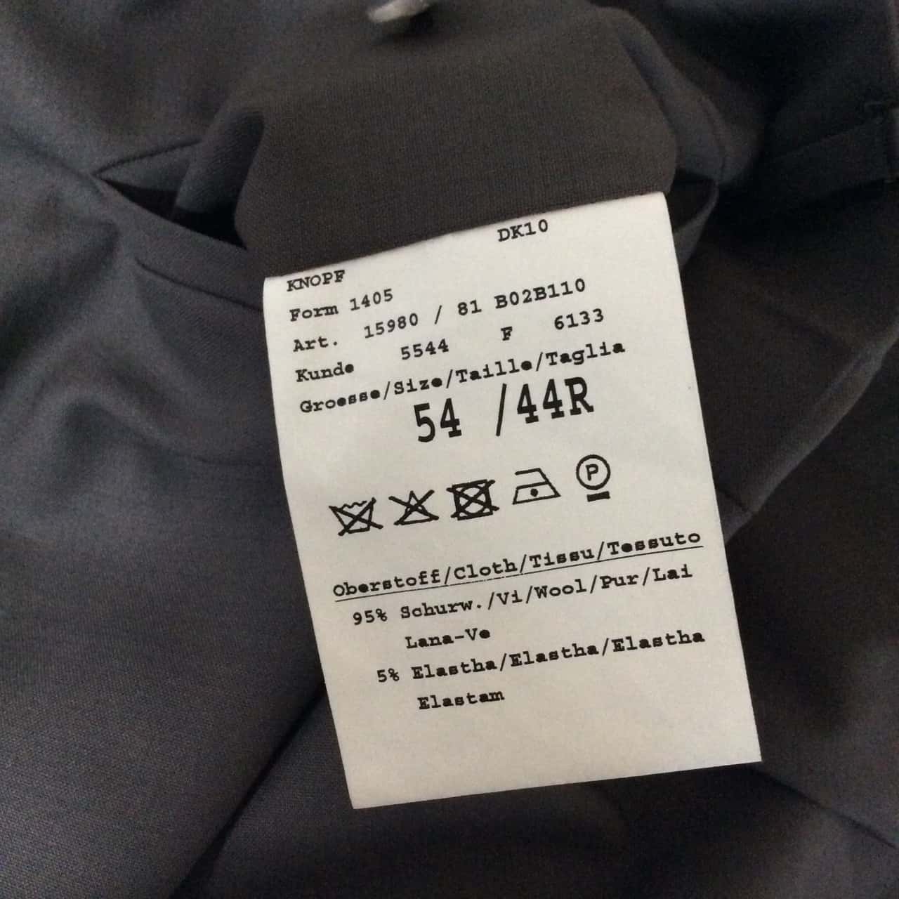 Daks London Men’s Size 54/42R Suit Grey (s)