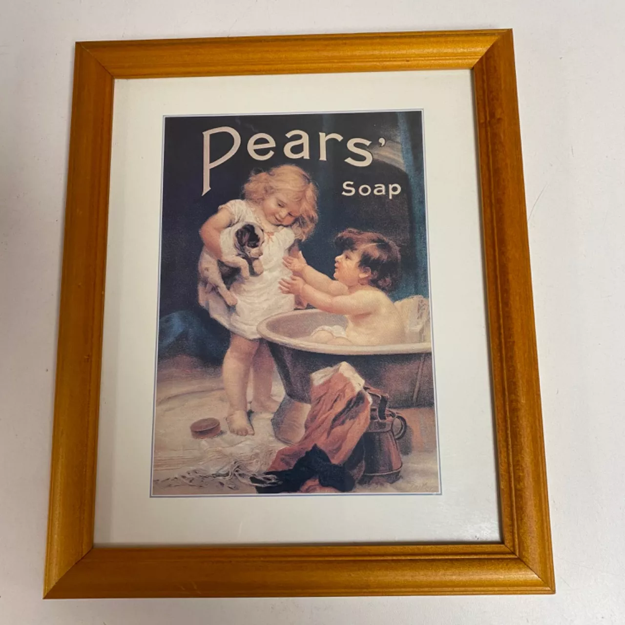 Vintage Pears Soap Picture Timber frame 23cm x 28cm - Used Very Good ...