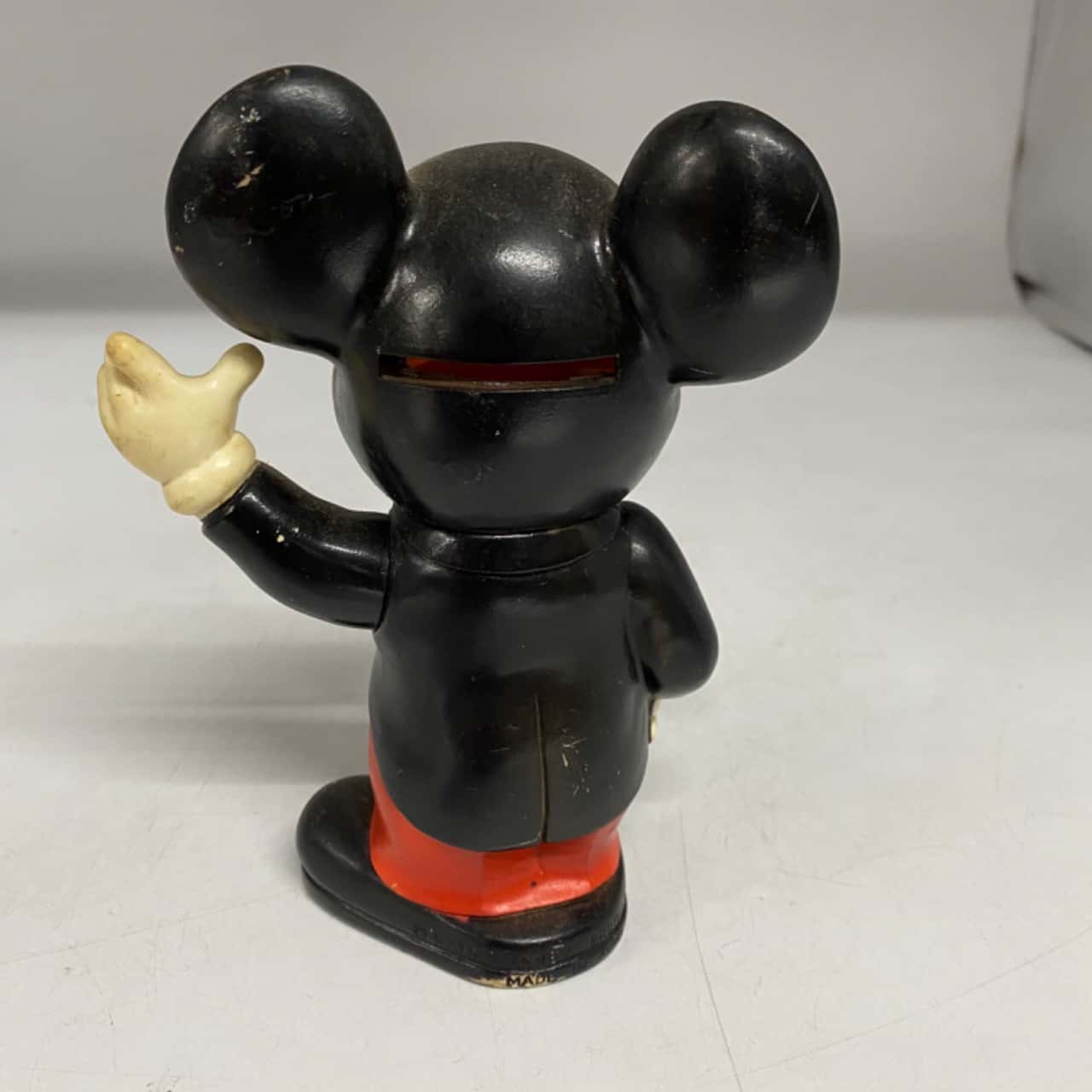 Vintage Walt Disney Productions Mickey Mouse Money Box & 7 Disney Figurines