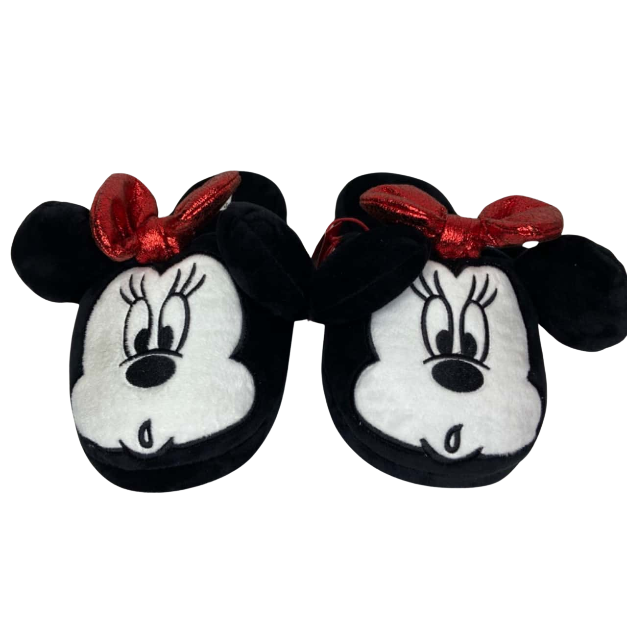 Typo Womens Size M/L Minnie Mouse Bedroom Slippers Black / Red / White