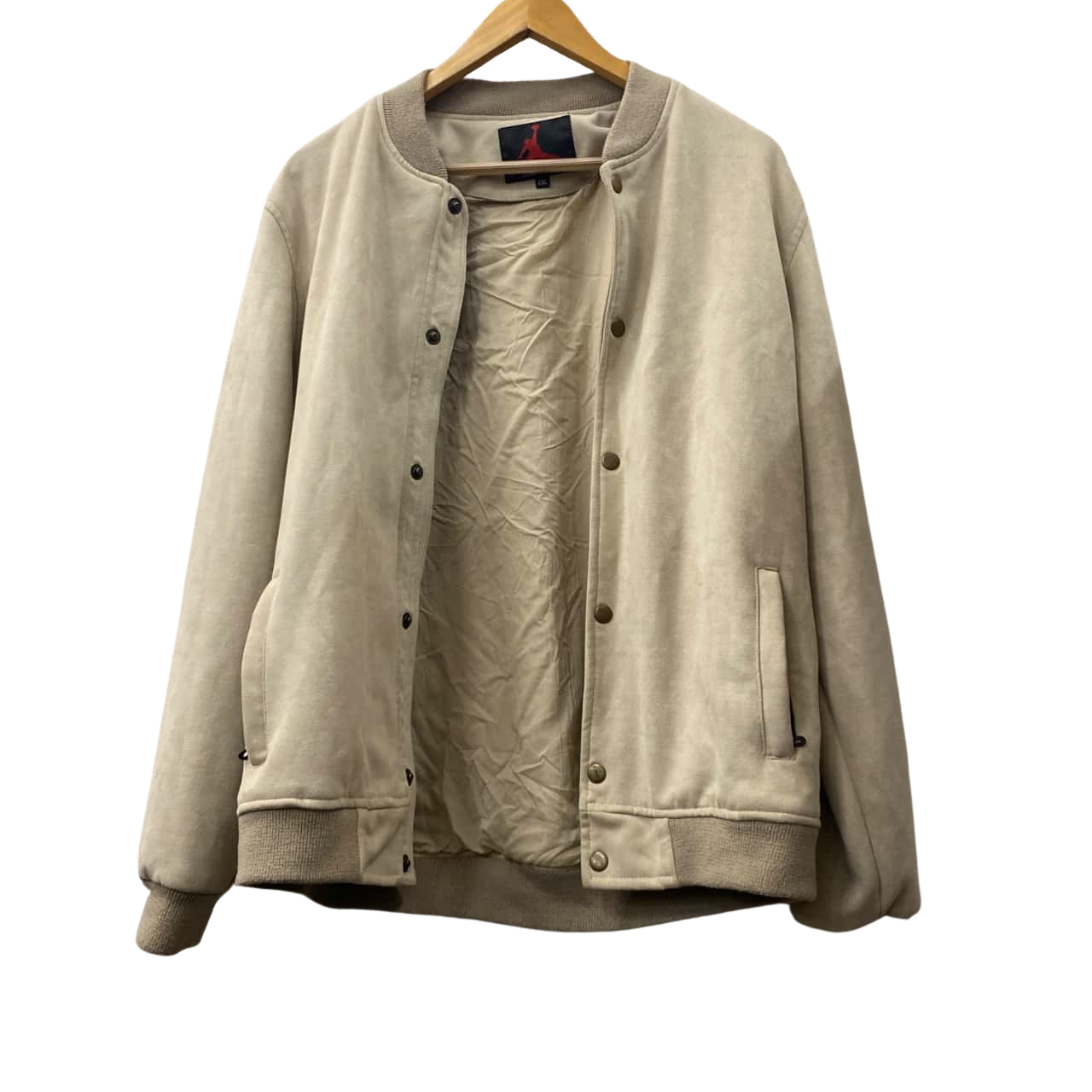 Jordan Mens Beige Button Up Jacket Size XXL (s)