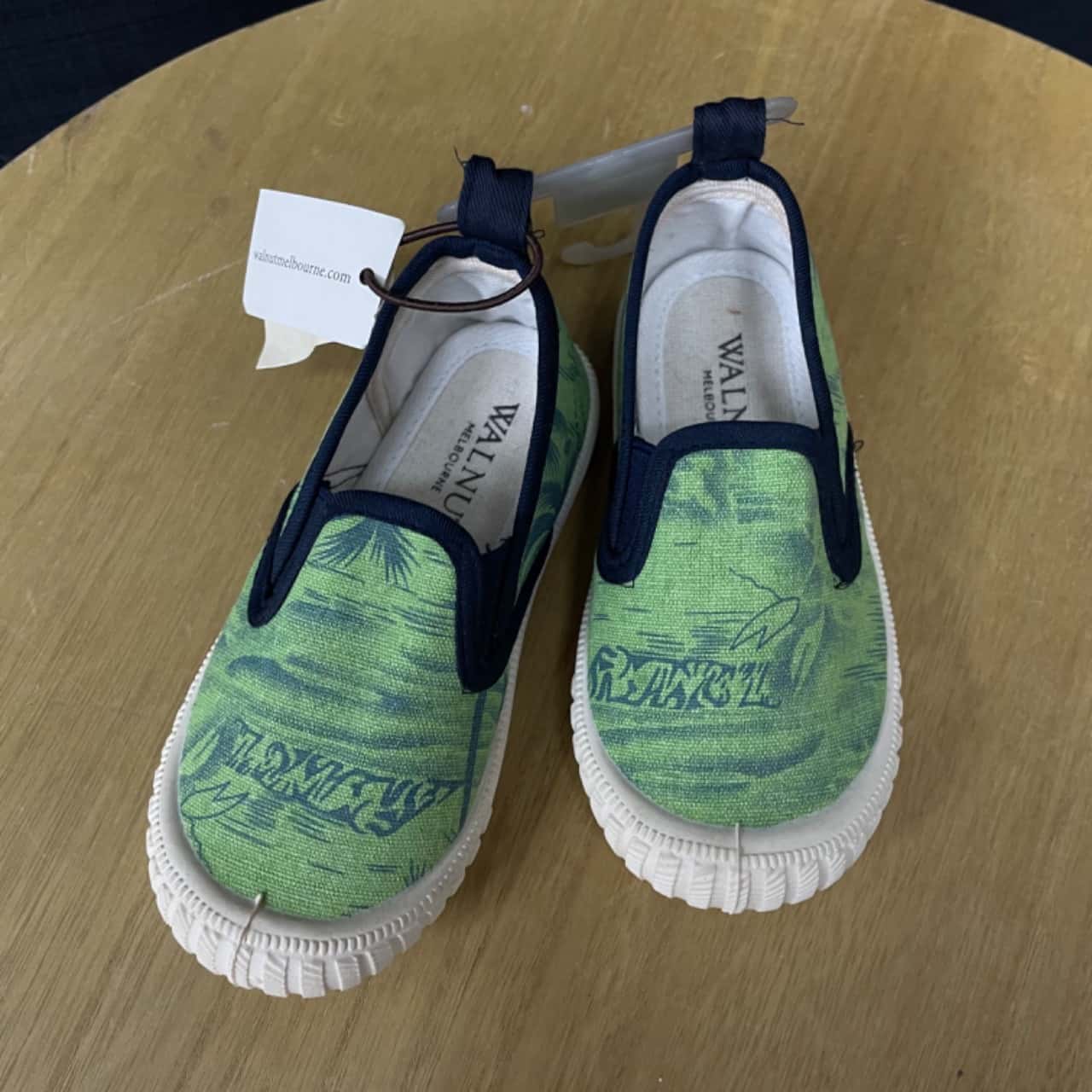 Walnut Melbourne Charlie Cruise Shoes Kids Size 27 Palm Green BNWT