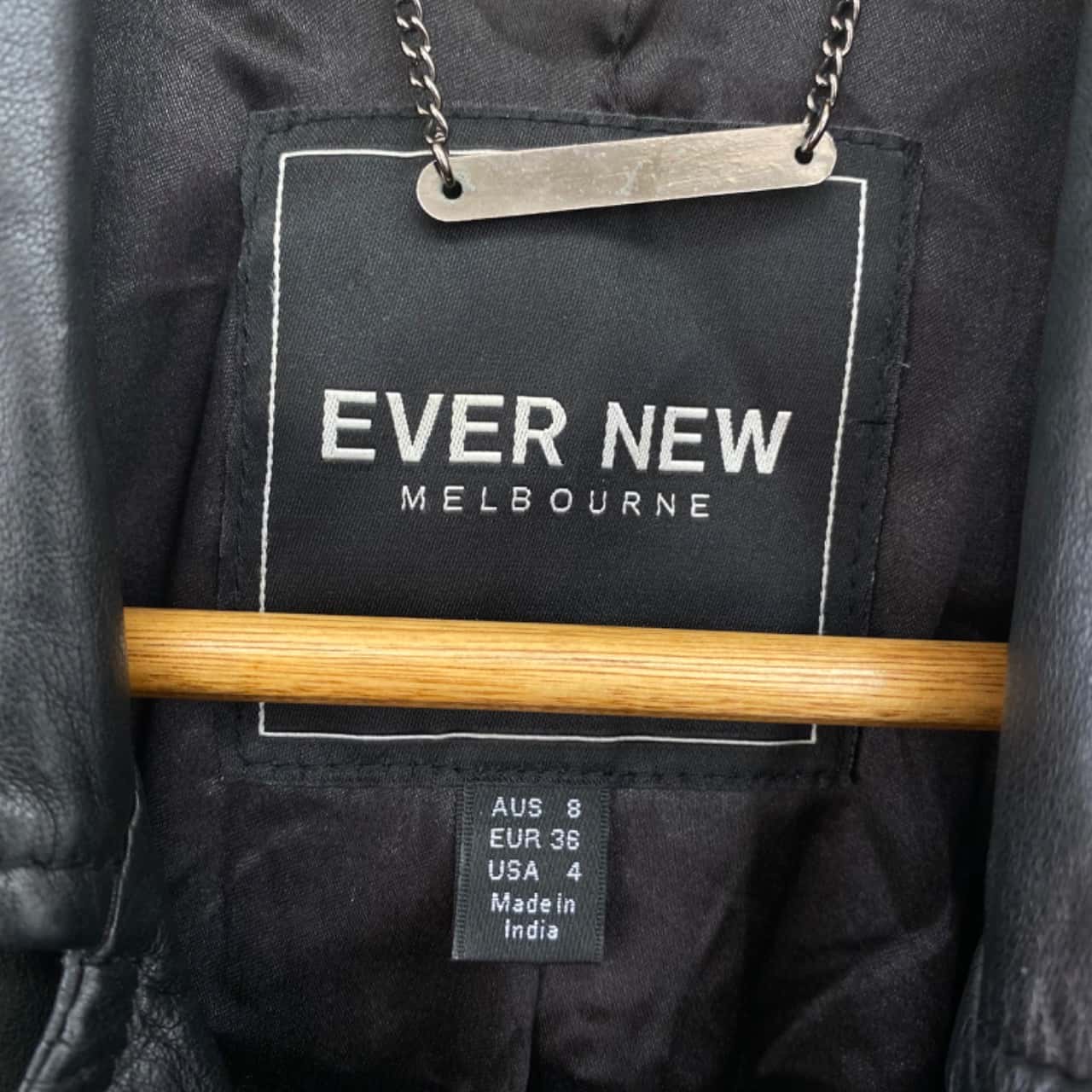 Ever New Melbourne Black Leather Jacket Size 8 / S (s)