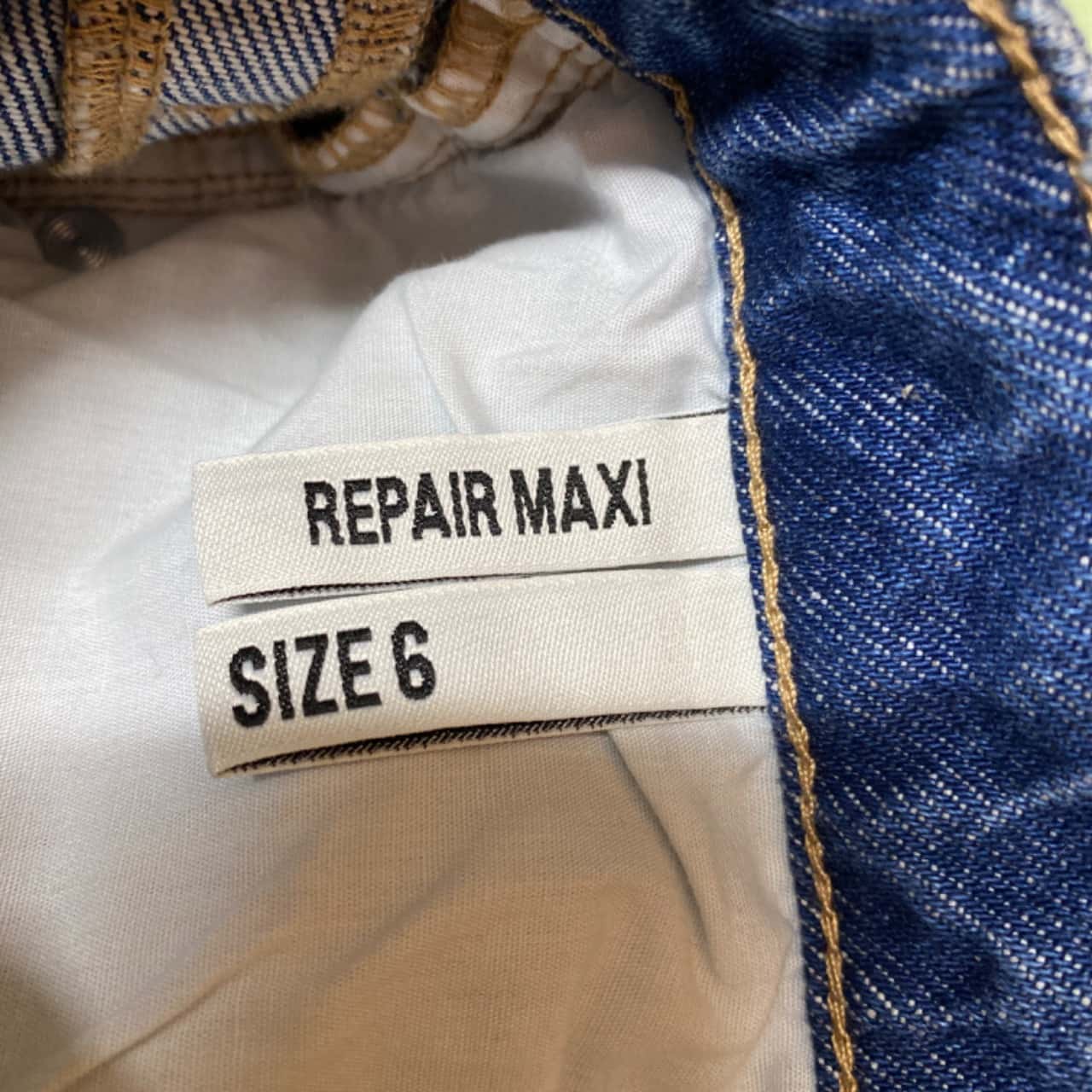 Womens Wrangler Size 6 Maxi Denim Skirt Blue