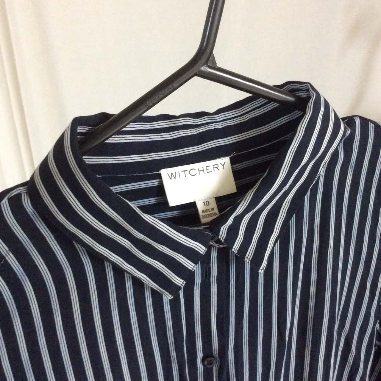 Witchery Womens Size 10 Long Sleeve Black / Grey / Pinstripe (s) - Used ...