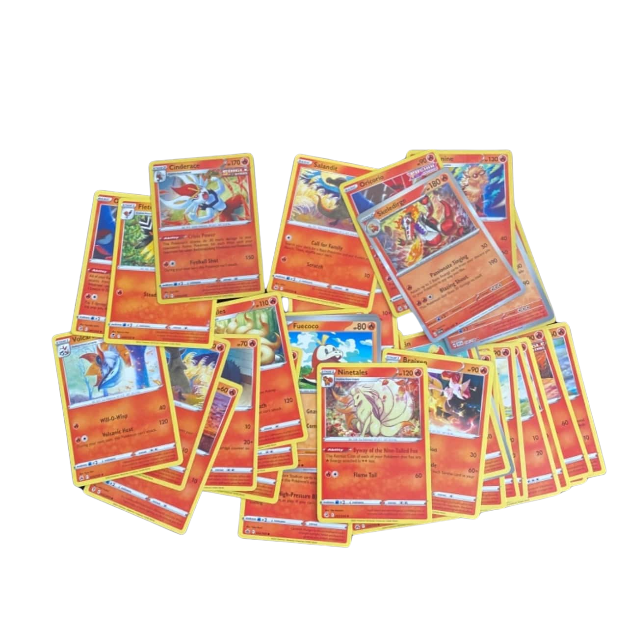 41 fire type Pokémon cards