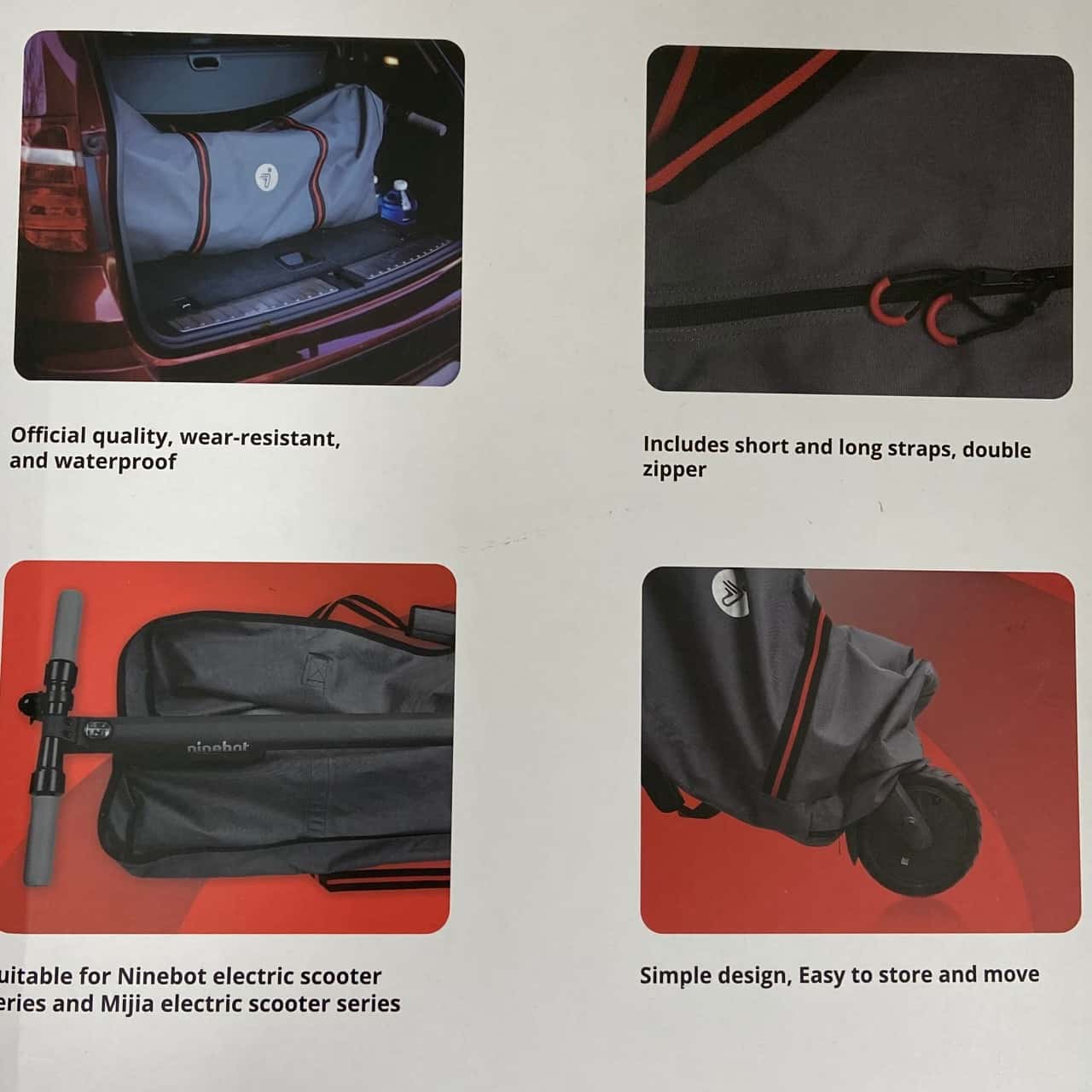 NEW Segway Ninebot - EVA Carry bag for Scooter RRP $69(s)