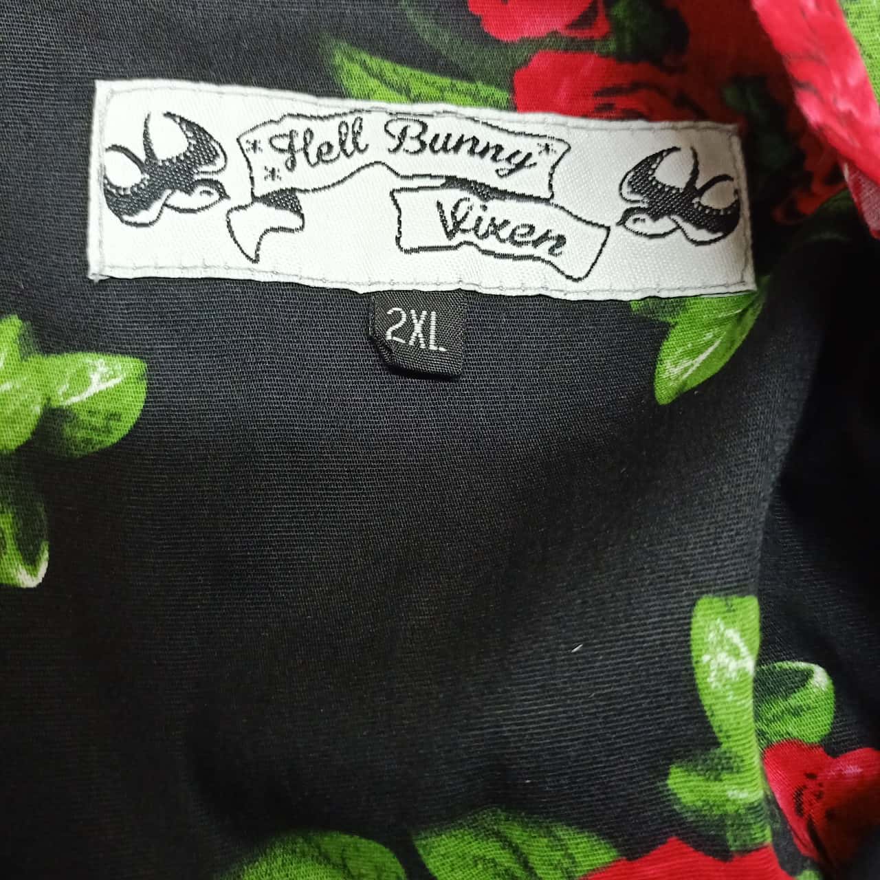 Hell Bunny Vixen - Womens Size XXL Floral Dress Black / Floral / Green ...