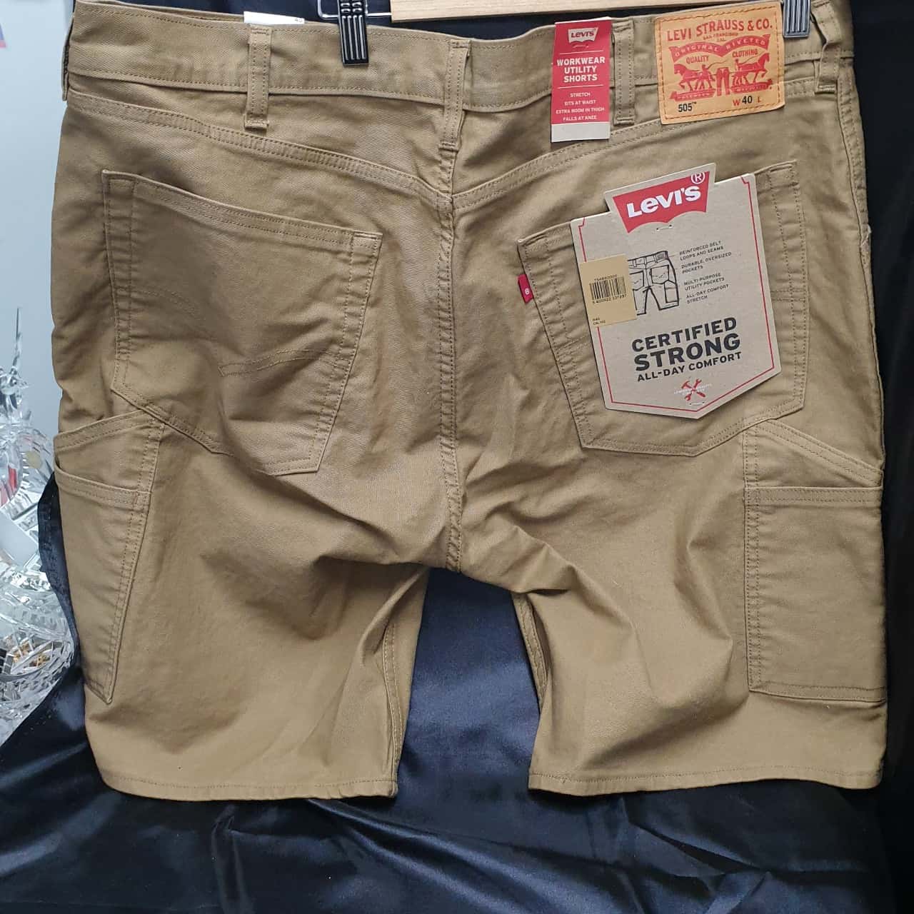Levi s Mens 505 Utility Workwear Size 40 Carmel Cargo Shorts s