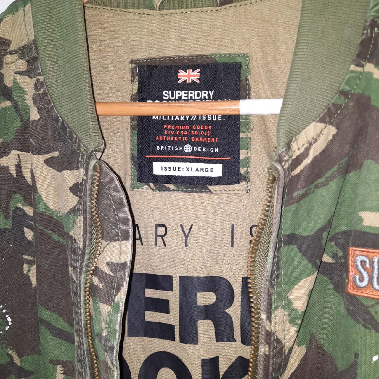 Superdry Rookie Edition Military Issue Camo Jacket Green Brown Men's ...