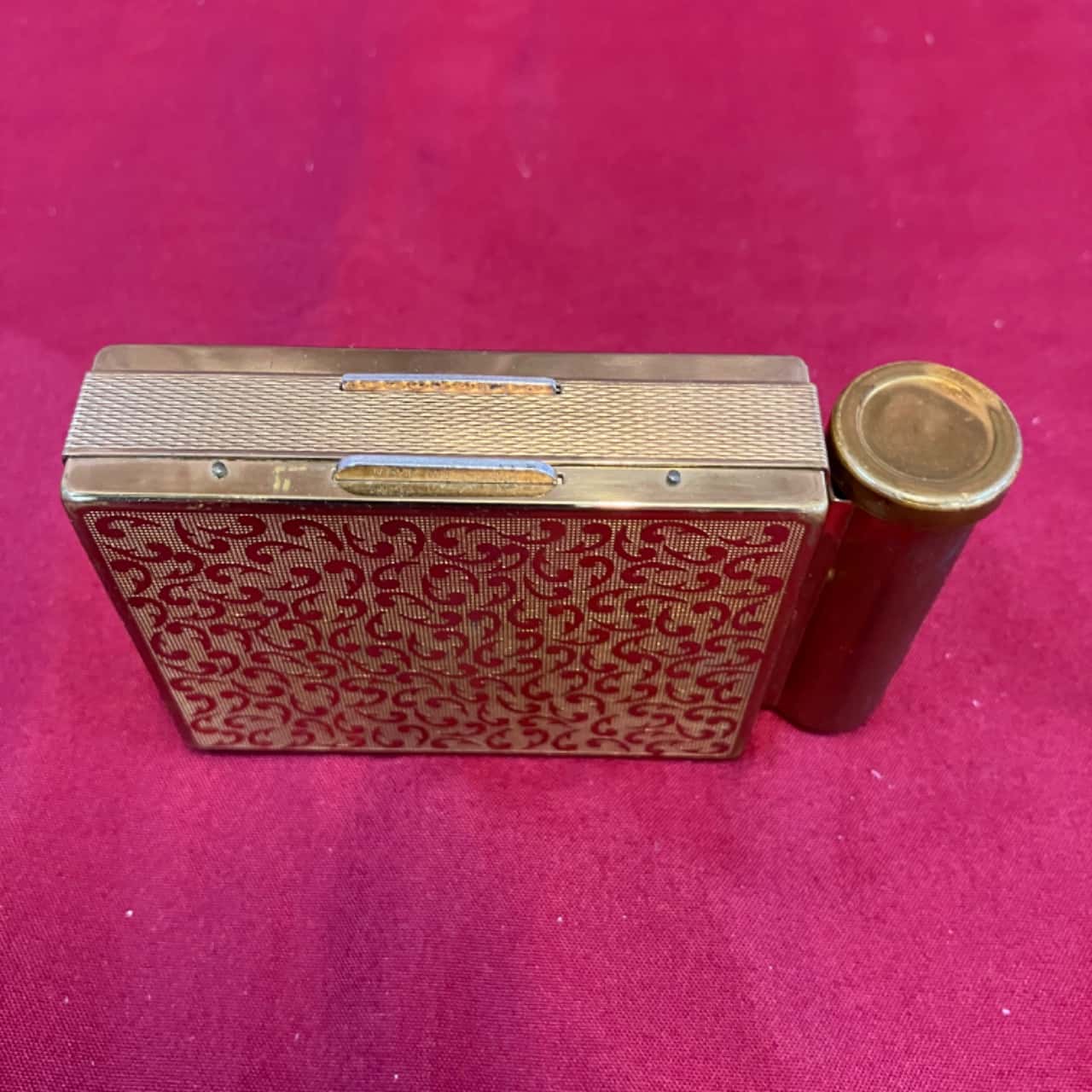 Stratton England Rare Beautiful Combo Case Powder Compact, Lipstick ...