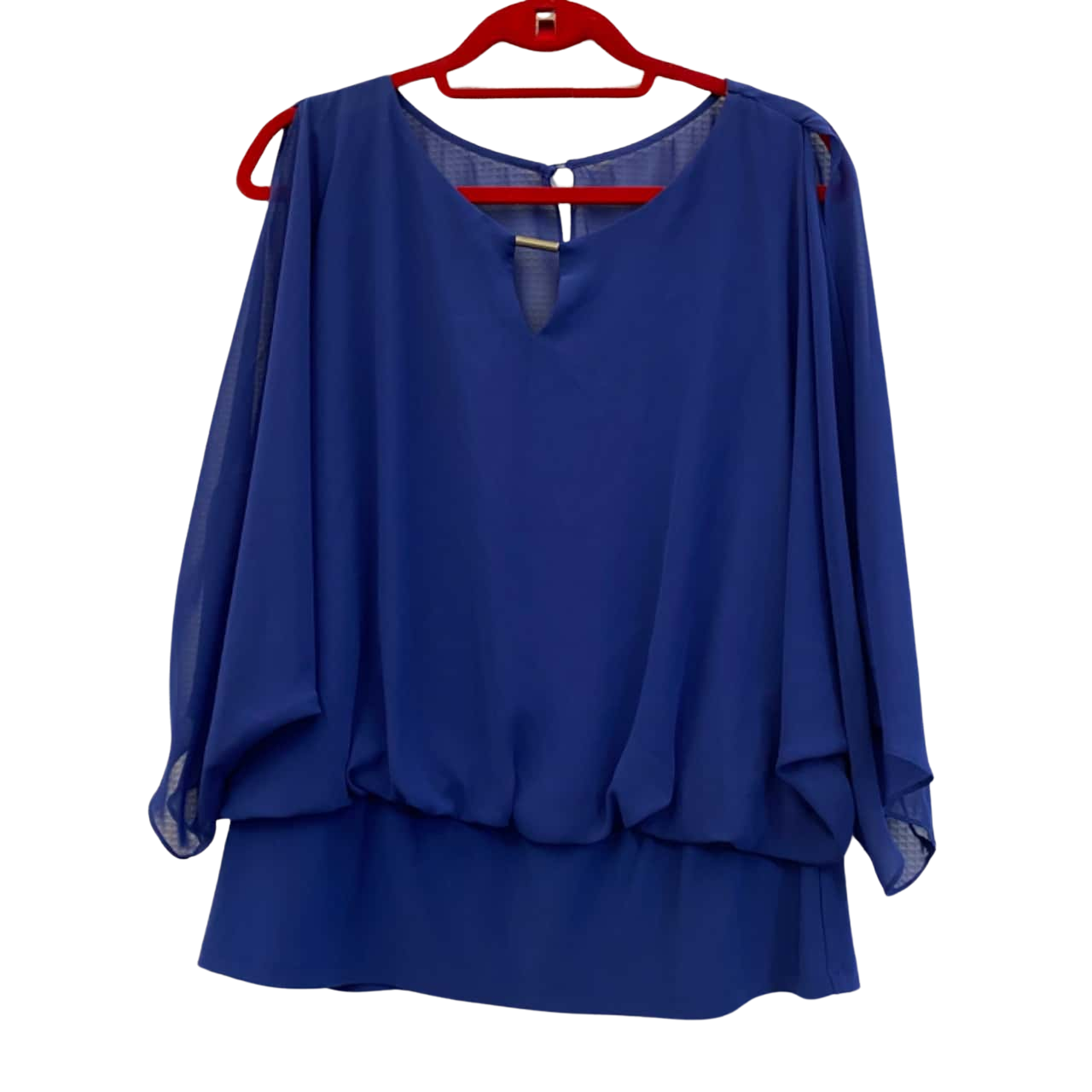 Liz Jordan Womens Size XL Blue Blouse (s)