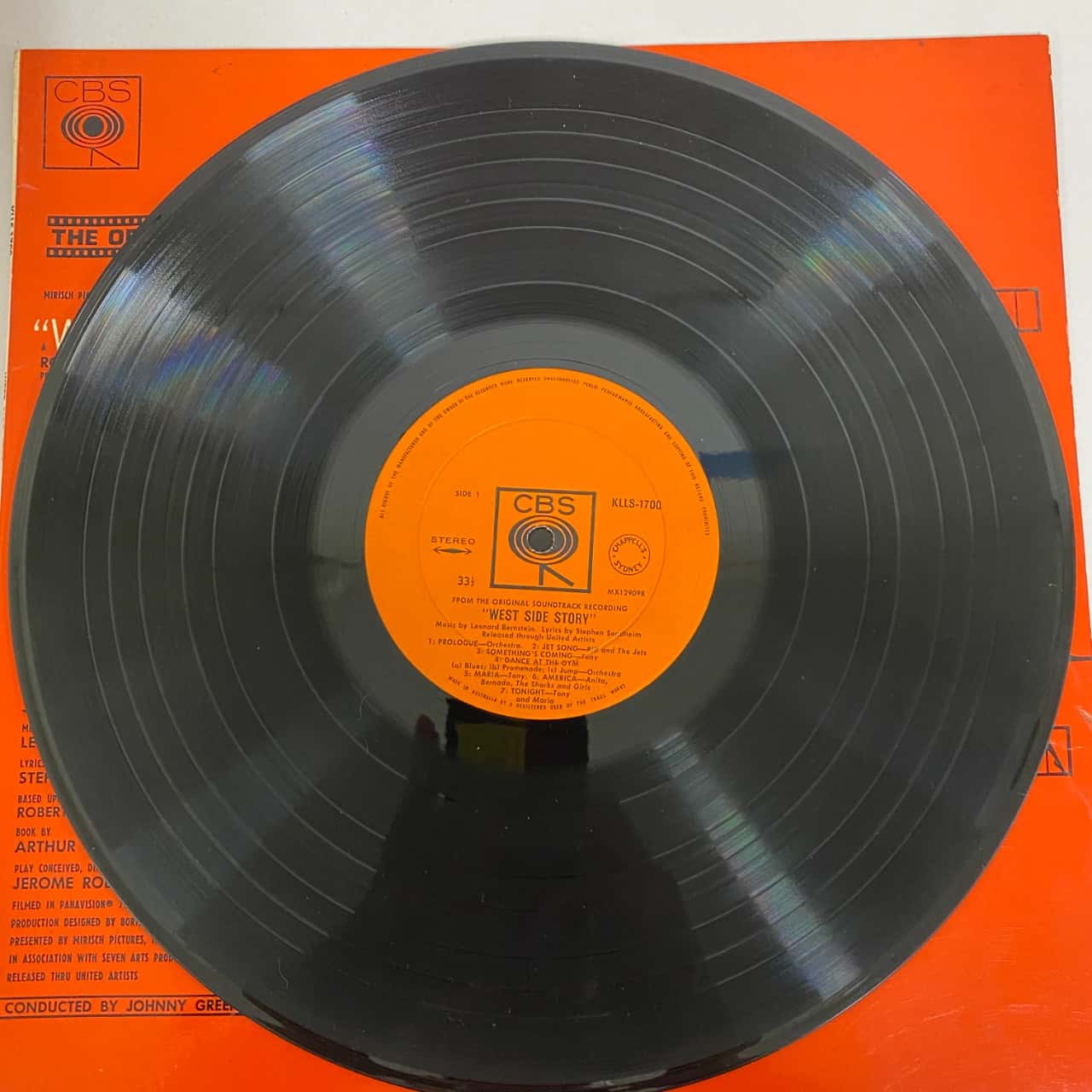 The Original soundtrack recording for the 1961 film West Side Story .Vinyl