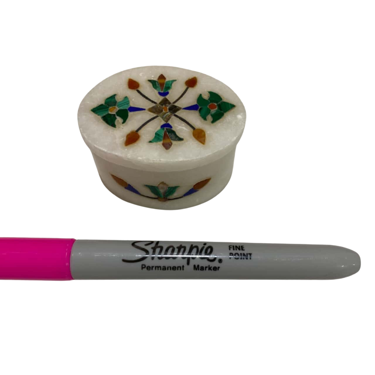 Marble stones inlayed trinket box(s)