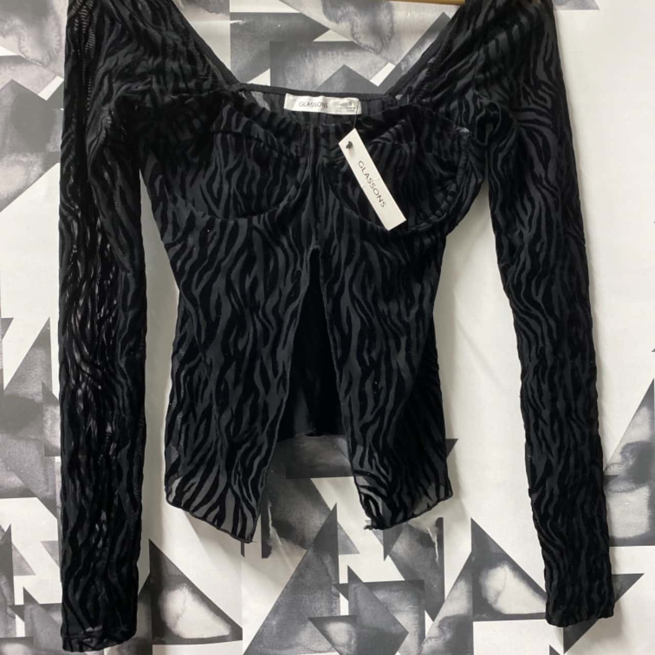 Glassons Womens Size S Black top new (s)