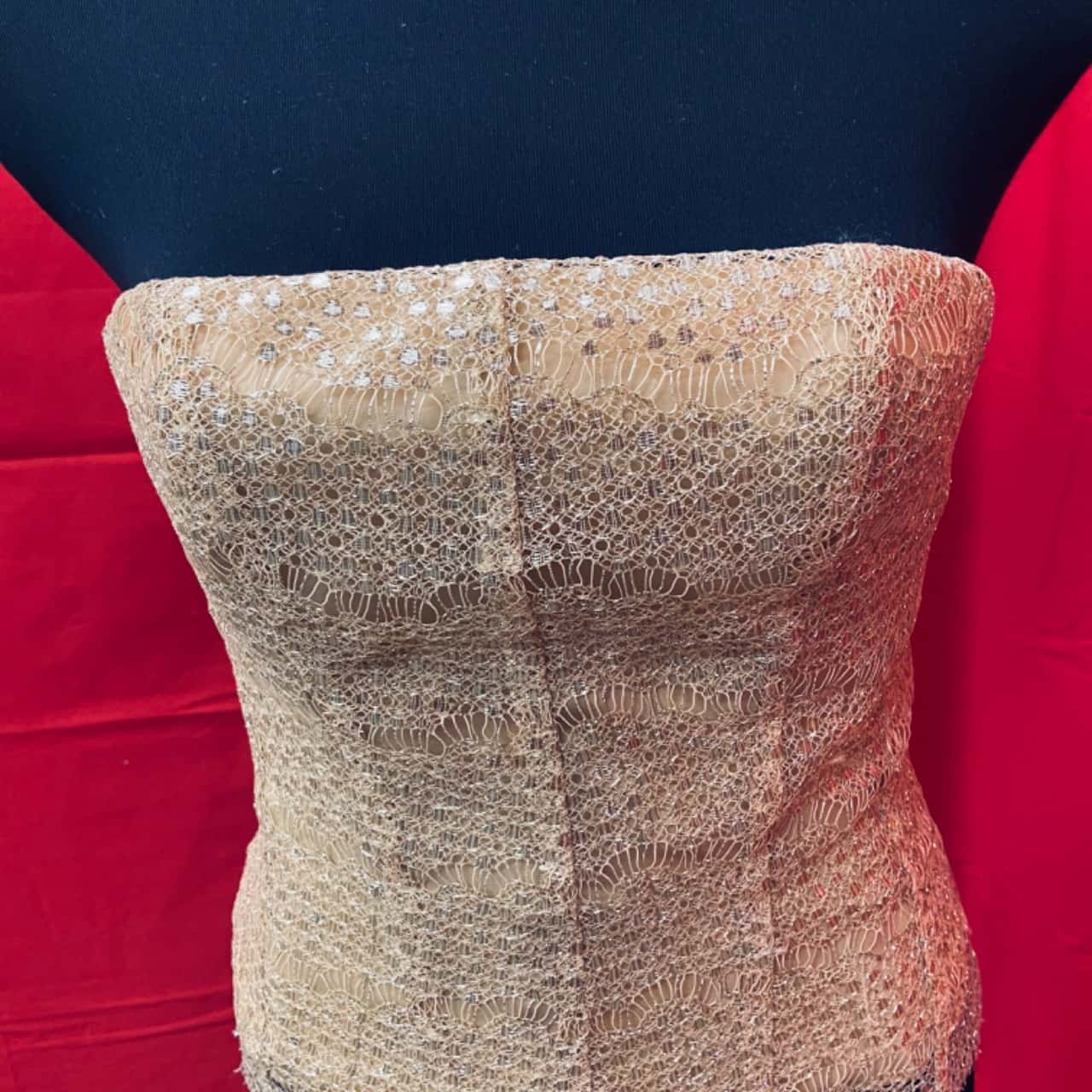 Lisa Ho Size 12 Gold Bustier