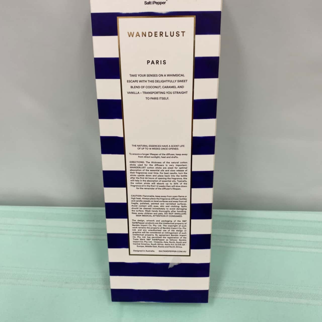 Salt and Pepper Wanderlust Paris Triple Scented Fragrance Diffuser (s)