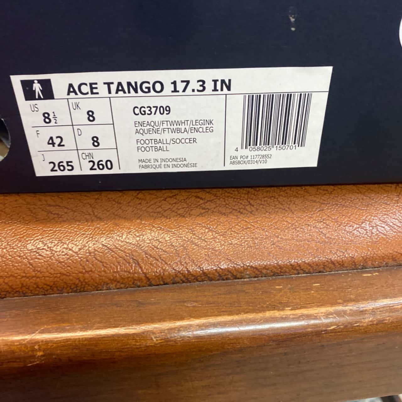 Adidas Mens ACE TANGO 17.3 Size 8 Blue / Navy Blue / White Sneakers (s)