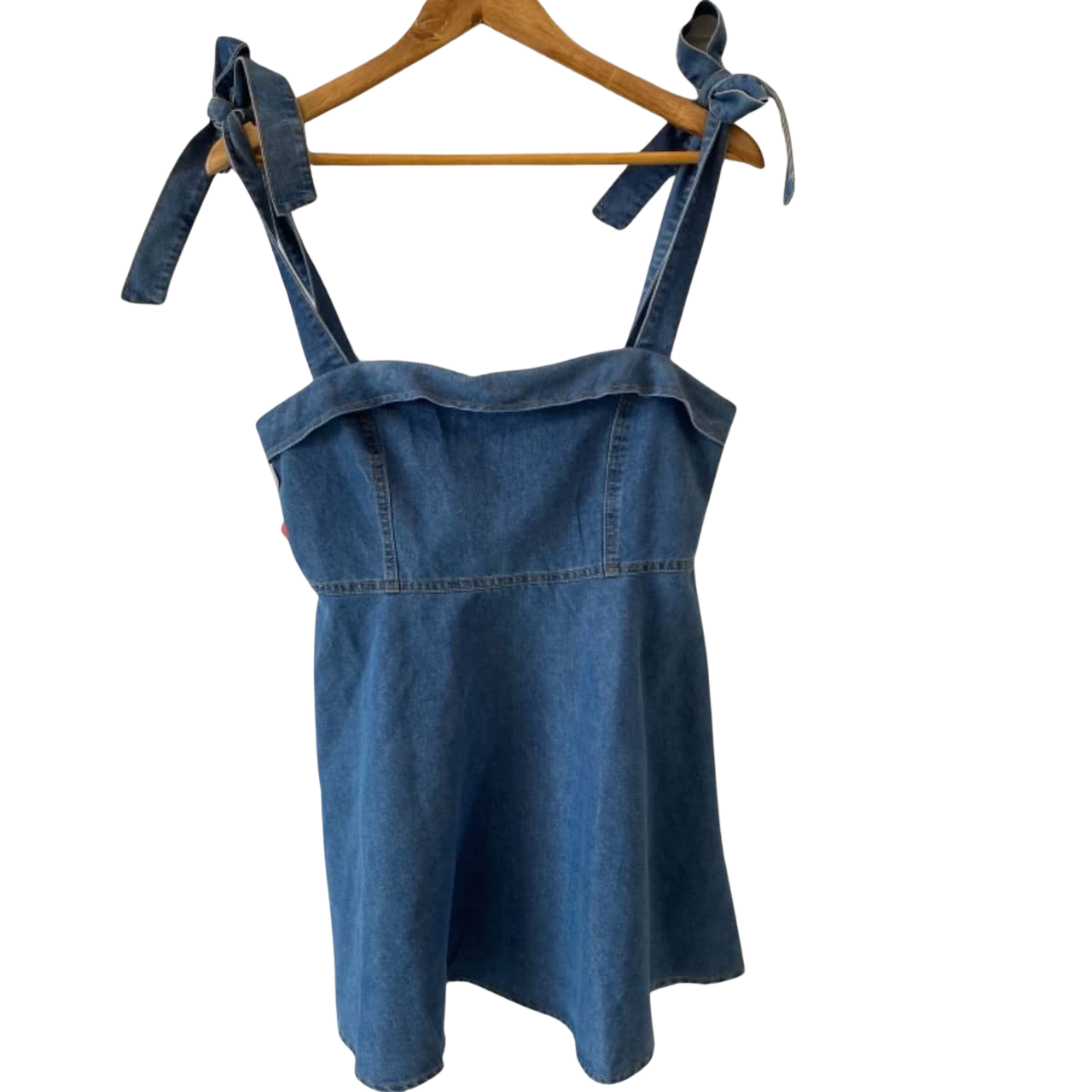 STNDRD Denim Womens Size 12 / M Denim Fit And Flare Dress Blue (s)