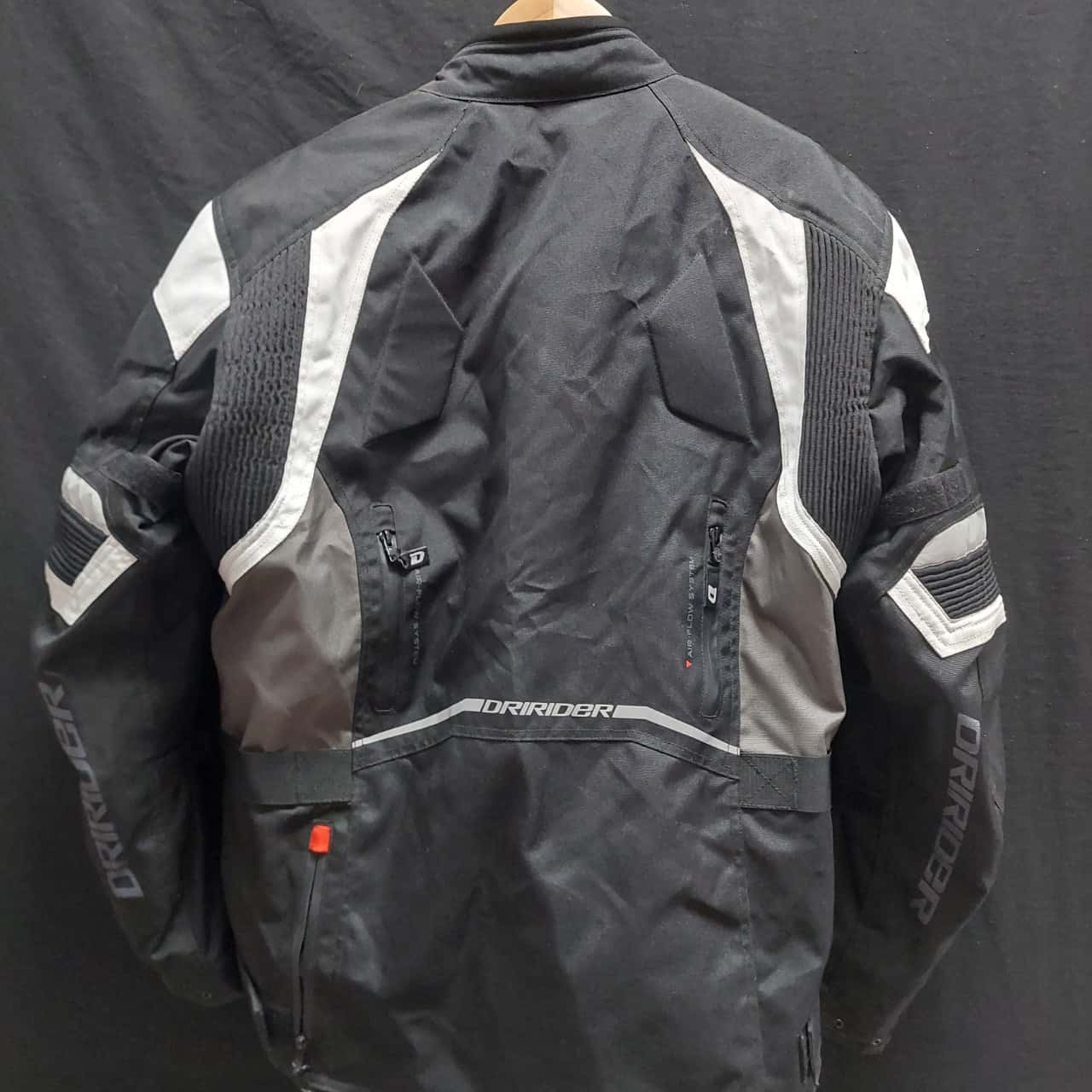 Dri Rider Mens Size L Biker Jacket Black / White (s)