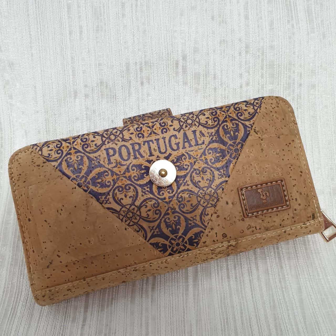 Smart & Elegant Portugal Cork Finish with Blue Patterned Detail Womens ...