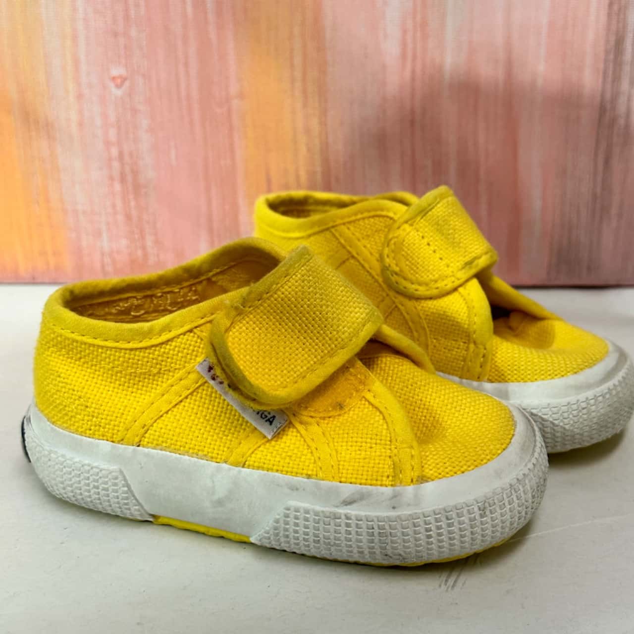 Kids Yellow Superga Shoes