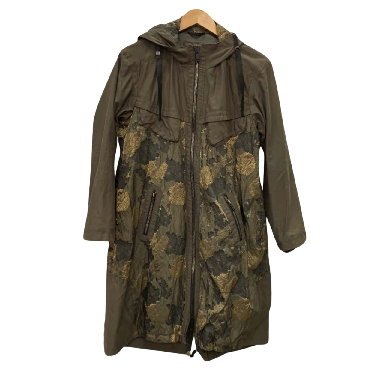 Beate Heymann Womens Hood Jacket Brown/ Gold Size 10