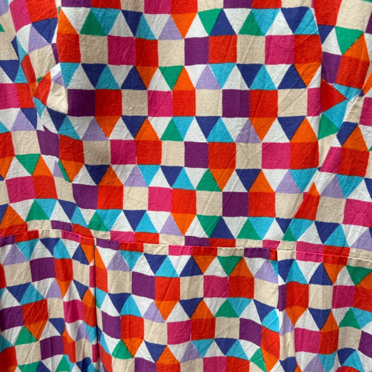 Kate Spade geometric shift dress 100% silk(s)