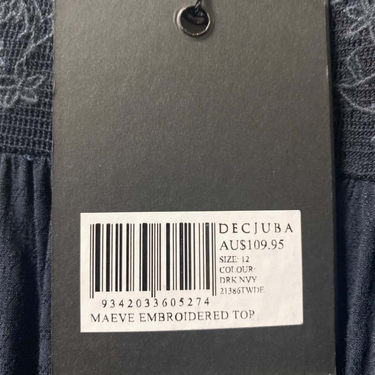 Decjuba Size 12 Black top new (s)