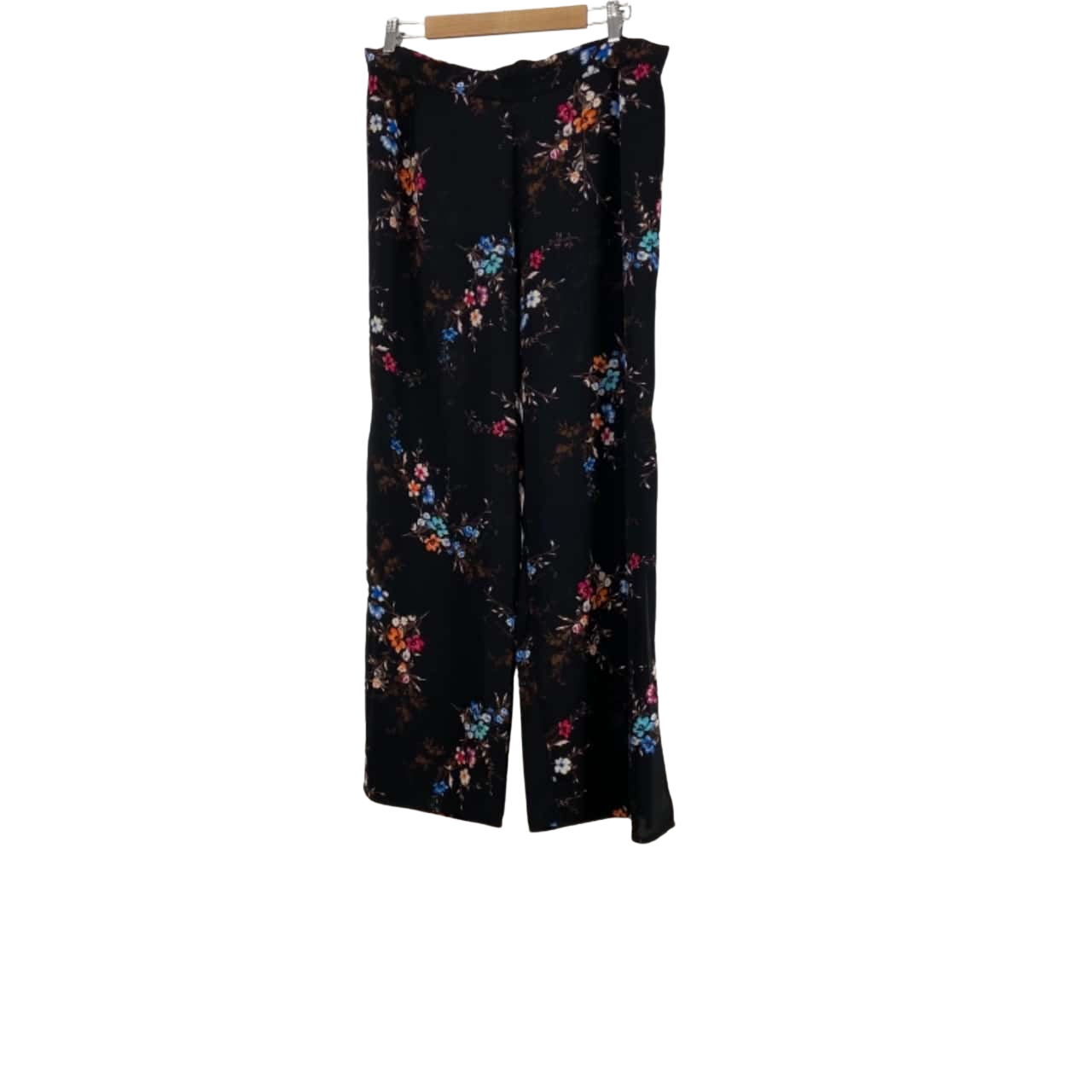 Table Eight Womens Size 16 Wide Leg Black / Floral Pants (s)