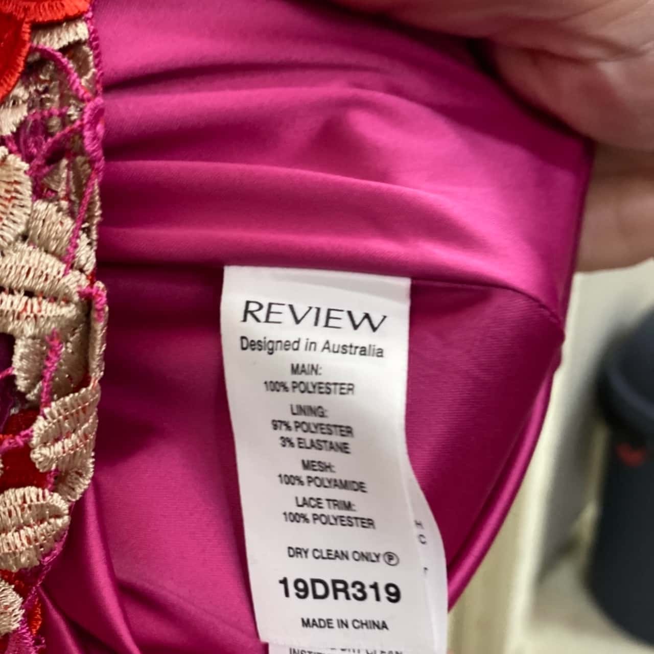 BNWT Review Womens Pink Floral Dress Size 8