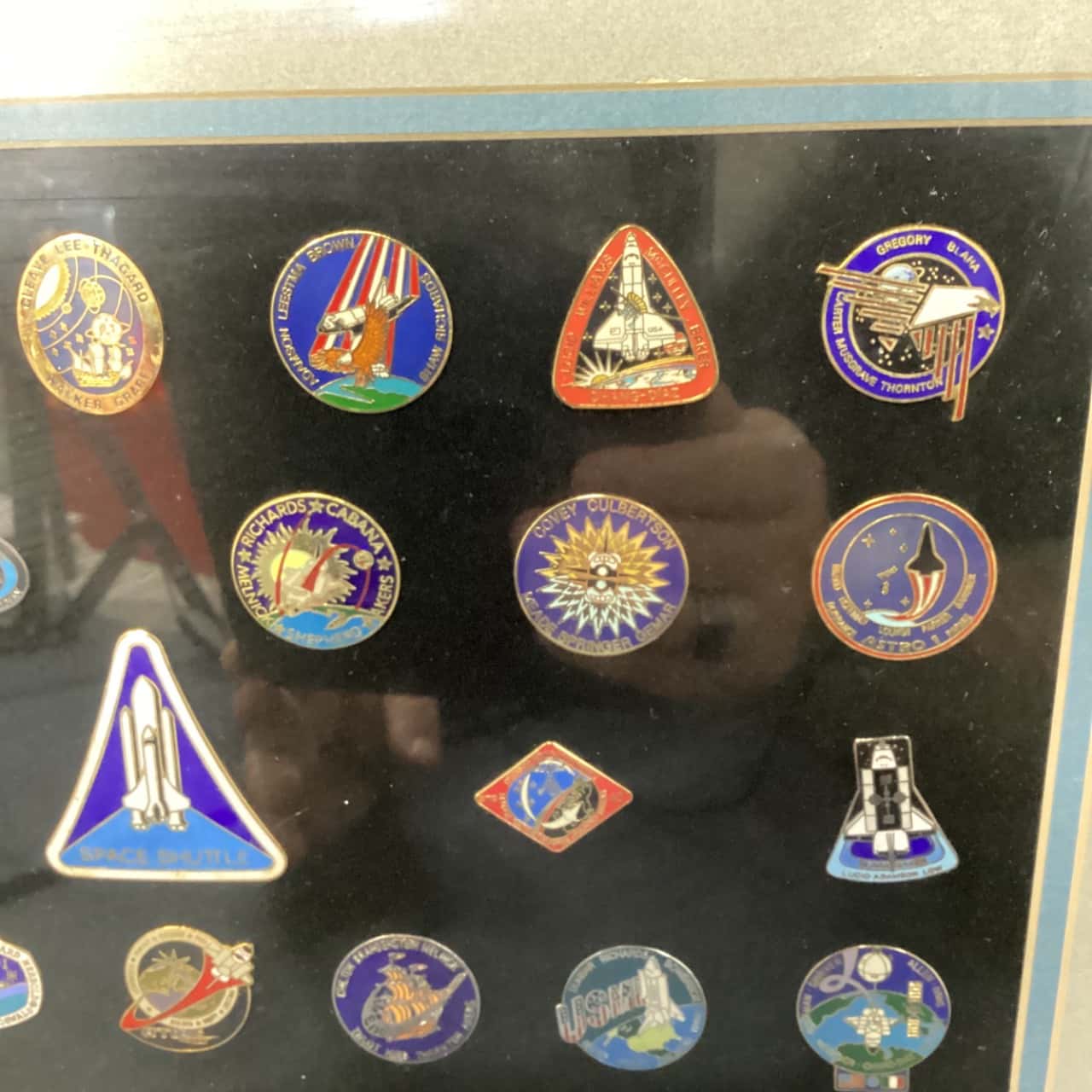 Framed Vintage NASA “The Journey Continues” Pin Set(s)