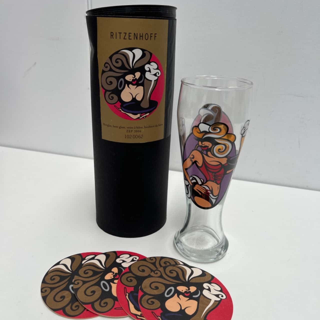 RITZENHOFF Beer Glass with 4 beer mats