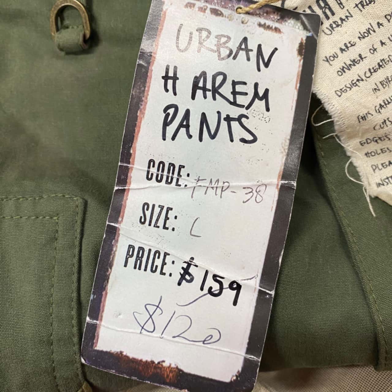 Fairy Floss Pixie King Urban Harem Shorts/Pants Mens Size L Green ...