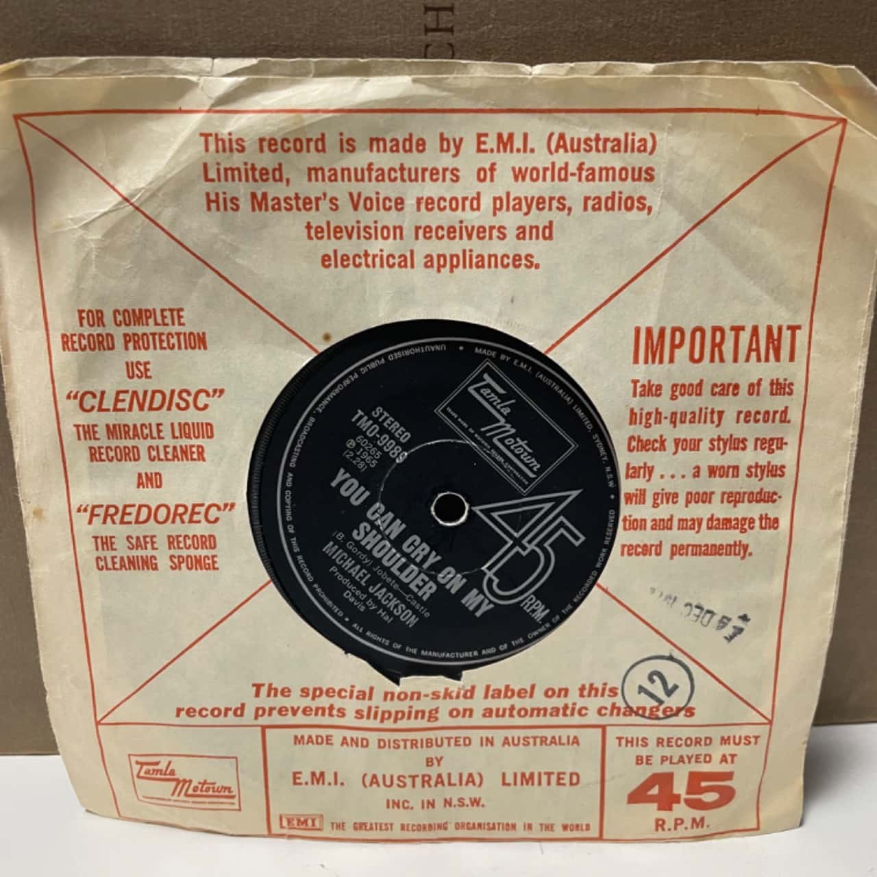 Michael Jackson Ben 7” Single LP