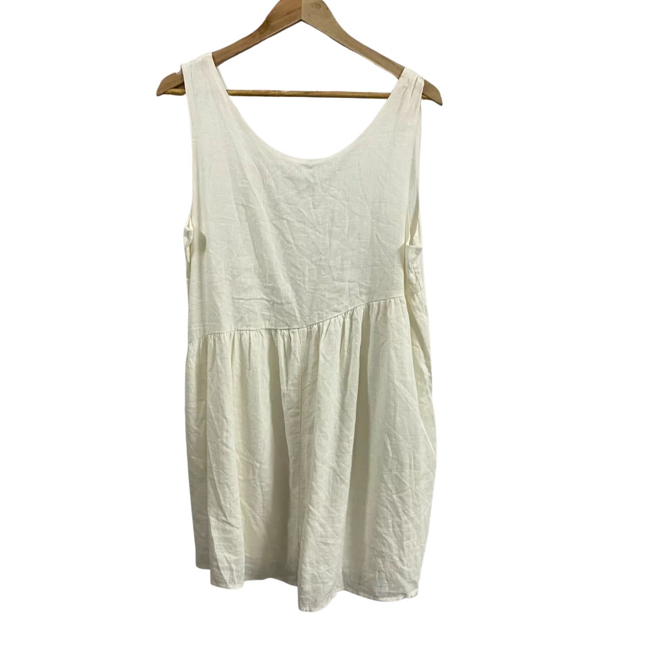 Miracle Womens Size 14 Sleveless Linen Playsuit Off White - New With ...