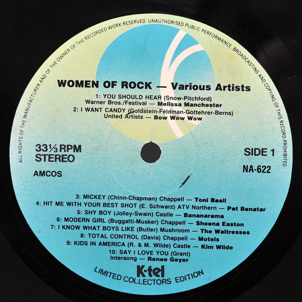 12" Vinyl Record - Women Of Rock - Various Artists - Released 1983 Rock ...