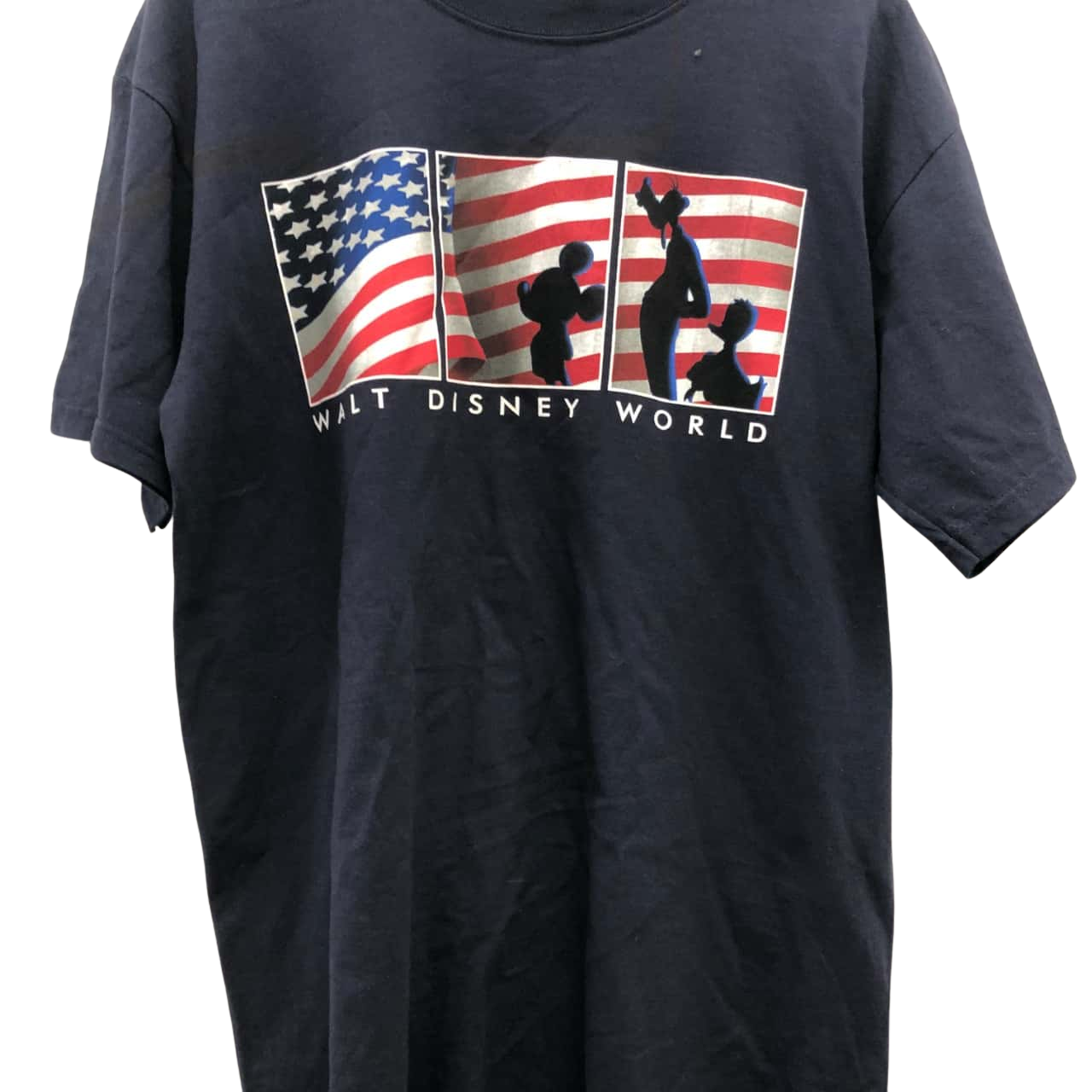 Disney Parks Walt Disney World Unisex Size L Navy Blue Vintage Top