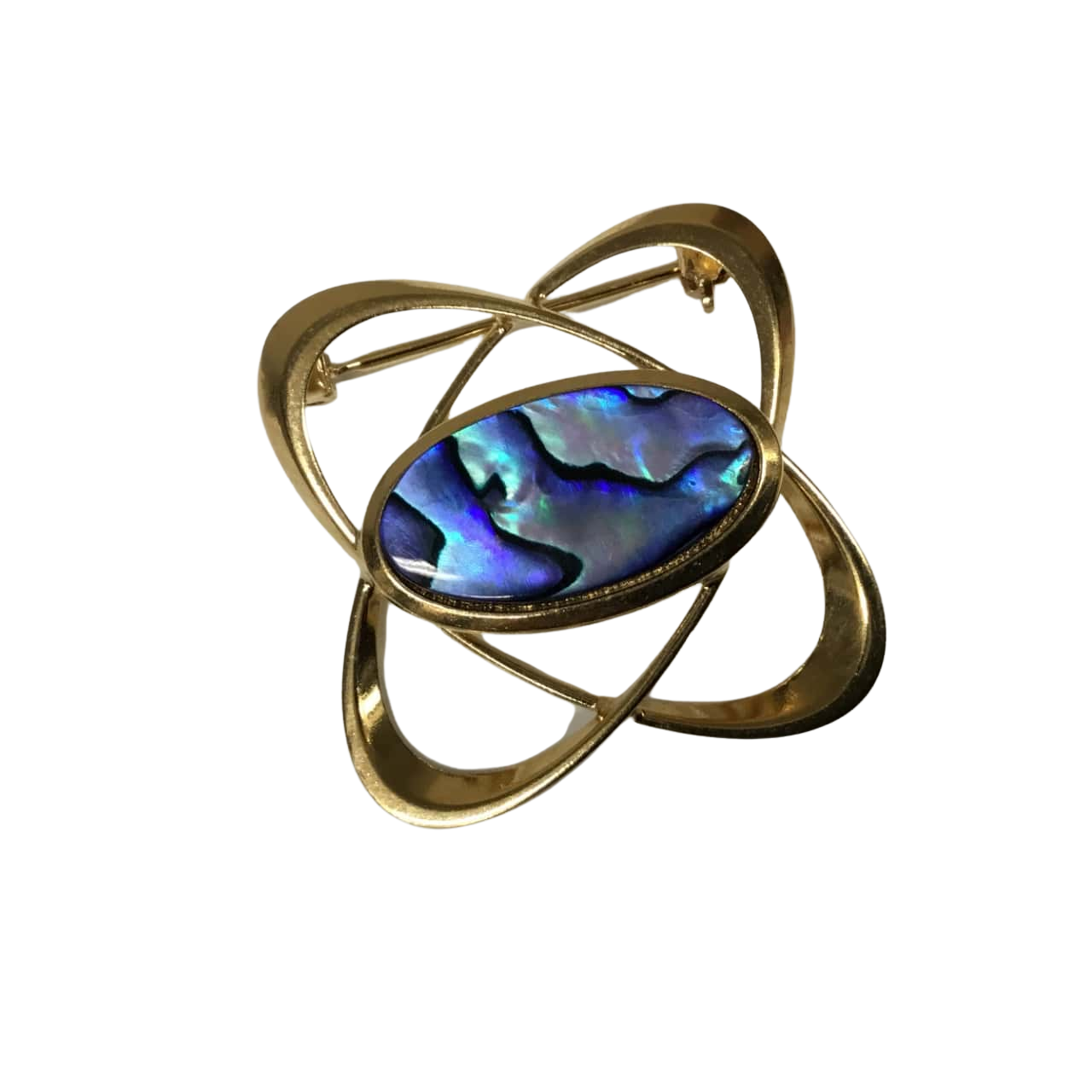 Paua Shell with Gold Tone Brooch (s)