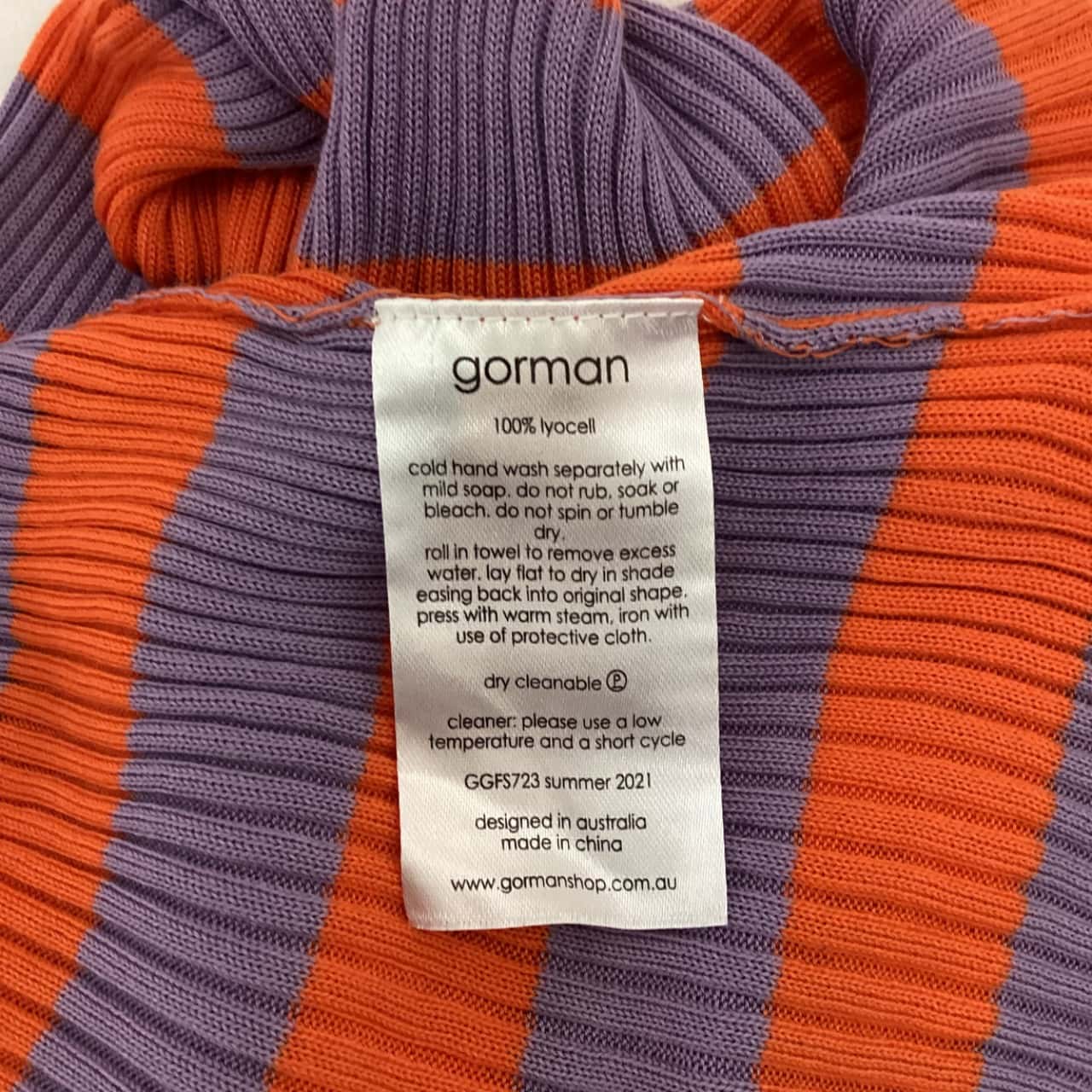 Gorman - Womens Orange/Purple Striped Top (s)