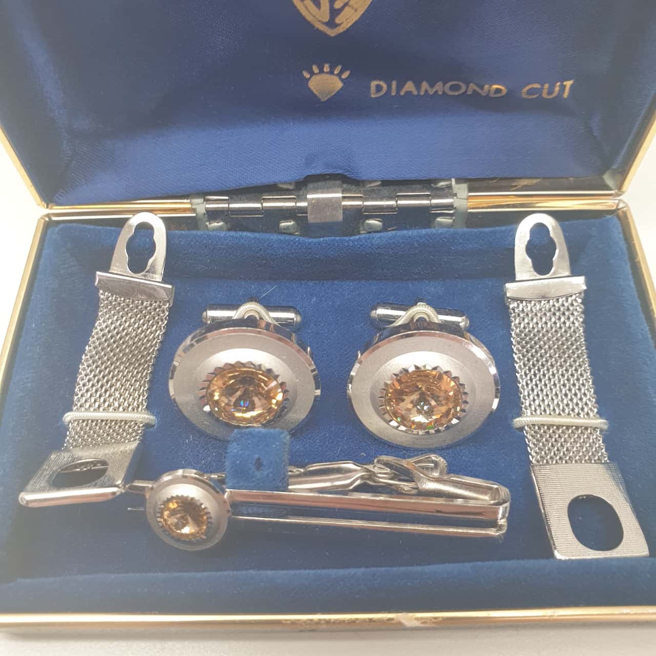 Mens Cuff-Links and Tie Fastener in case (s)